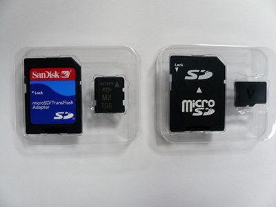 micro sd memory card case jewel box blister clamshell package tray 1678