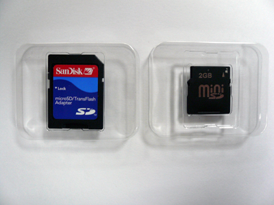 micro sd memory card case jewel box blister clamshell package tray 1678