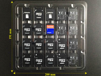 sd memory card tray esd packaging clamshell 1863mpk