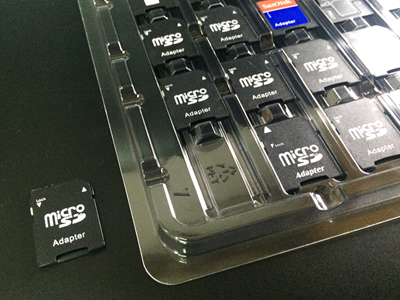 sd memory card tray esd packaging clamshell 1863mpk