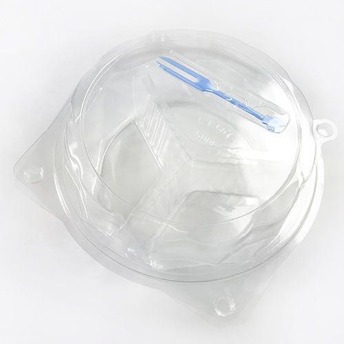 FP-004 200g three grid food plastic box clamshell packaging container