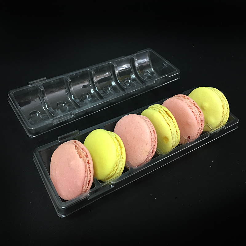 MPK-6CTP01 macaron packaging plastic box clamshell tray inserts