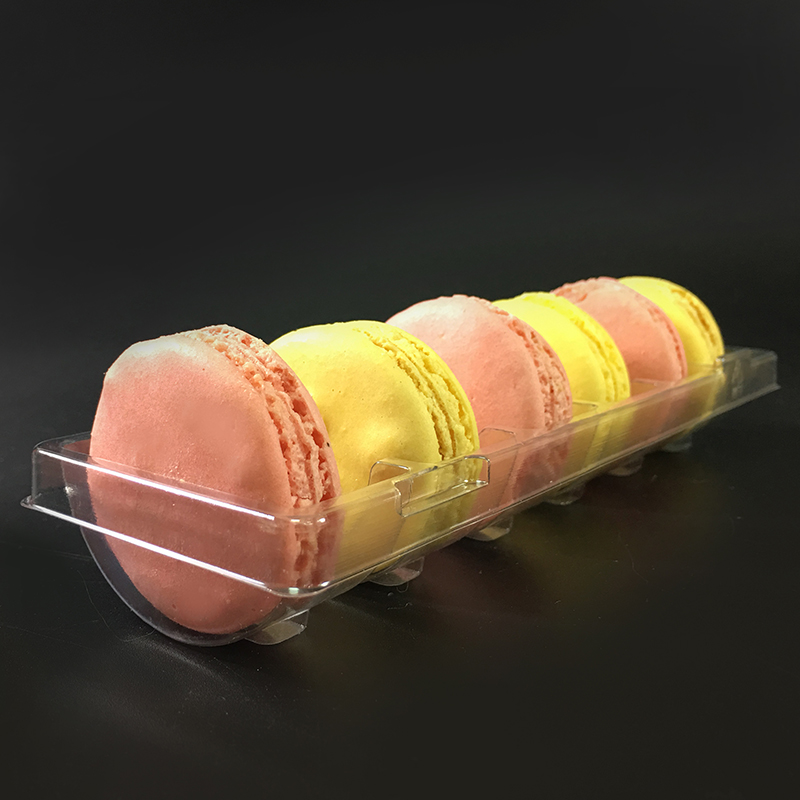 MPK-6CTP01 macaron packaging plastic box clamshell tray inserts