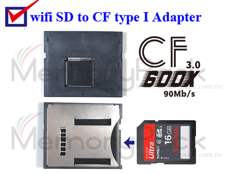 SD to CF type I 3.0 600x adapter reader converter MPKSDCFONE