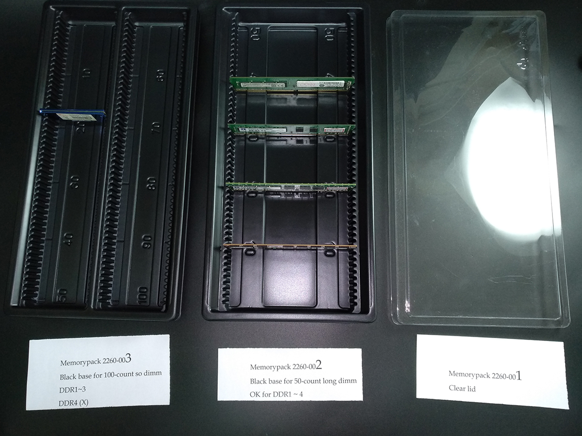 MPK2260 100ct so dimm dram module ddr package container tray Memorypack