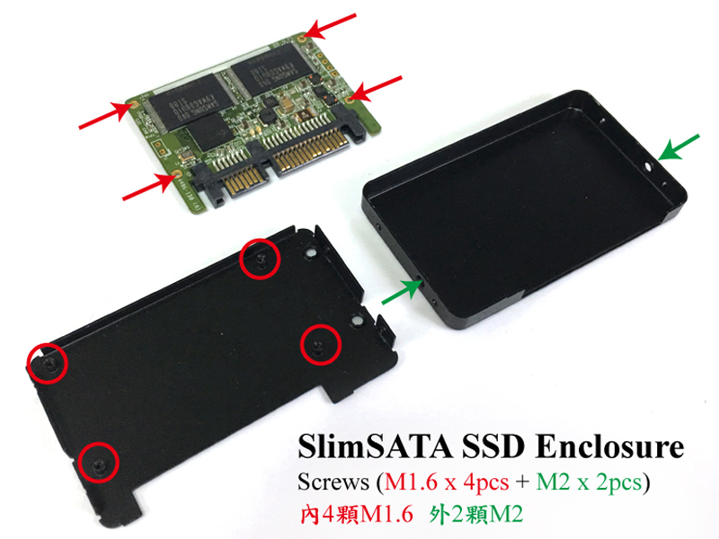slim sata ssd enclosure housing case adapter memorypack MPK