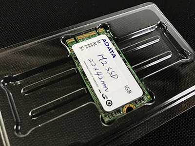 2156-001 NGFF SSD packaging clamshell plastic box 2242 2280m2