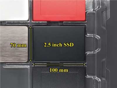 SSD12ct Plastic tray packaging for 12-count 2.5 inch SSD