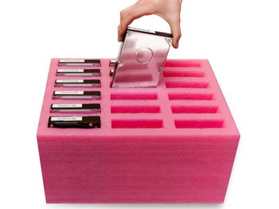 18-count hdd hard drive foam packaging shipping box container