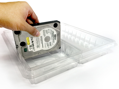 MPK2129 3.5" HDD packaging hard disk drive plastic box clamshell