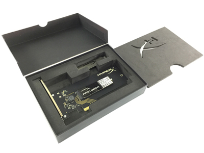 Kingston HyperX Predator PCIe SSD packaging clamshell box