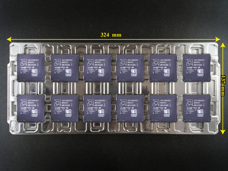 2015008 AMD486 cpu packaging tray clamshell esd