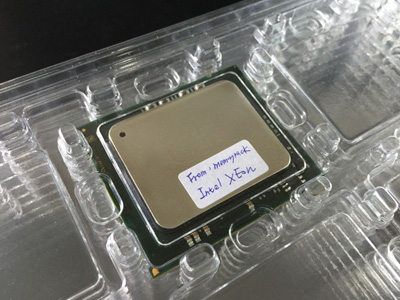 2015010 Intel E7 cpu tray packaging clamshell plastic box