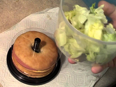 bagel tote holder plastic box packaging container