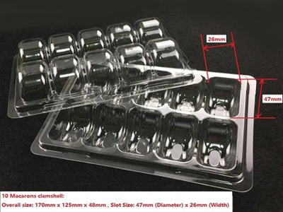 Macaroon packaging Macaron plastic box clamshell