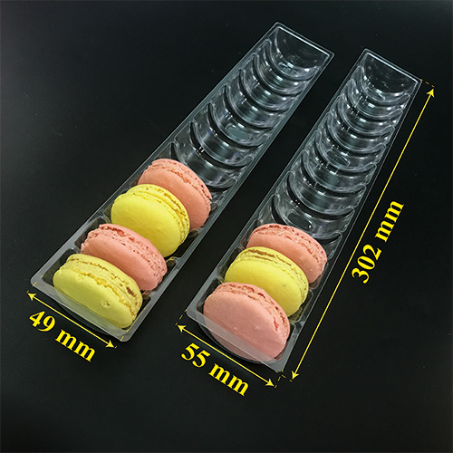MPK-12CTP02 macaron packaging plastic box clamshell tray inserts