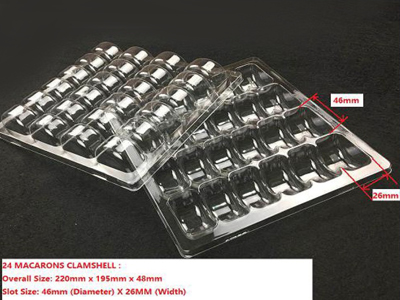 Macaroon packaging Macaron plastic box clamshell