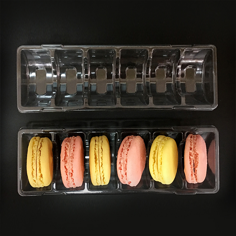 MPK-6CTP01 macaron packaging plastic box clamshell tray inserts