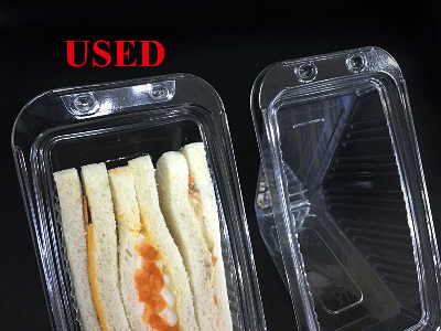 disposable food sandwich wedged packaging plastic box container