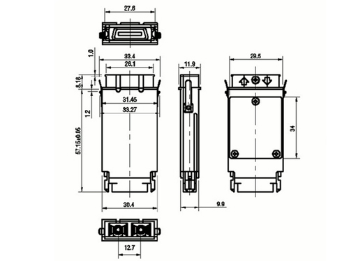 2114007 GBIC transceiver plastic box clamshell packaging