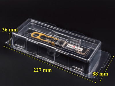 Transceiver packaging plastic box clamshell container SFP QSFP CFP2 ...