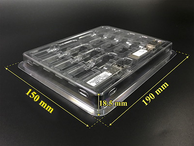 10ct SFP clamshell tray packaging plastic box mpk memorypack