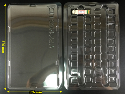 Transceiver packaging plastic box clamshell container SFP QSFP CFP2 ...