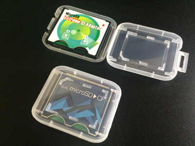 cf sd adapter memory card case plastic jewel box blister clamshell L1