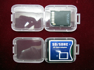cf sd adapter memory card case plastic jewel box blister clamshell L1