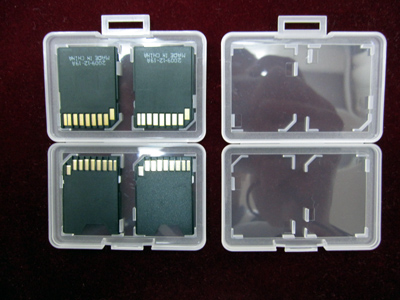 4 sd adapter memory card case plastic jewel box blister clamshell