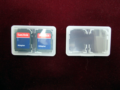 4 sd adapter memory card case plastic jewel box blister clamshell