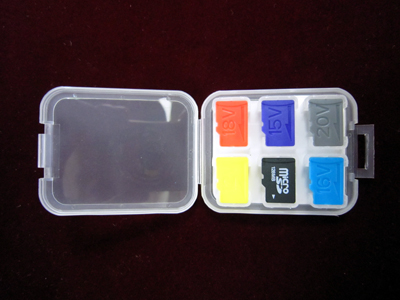 6ct micro sd adapter memory card case plastic jewel box blister clamshell