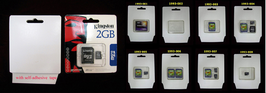 1993-006 kingston sd memory card clamshell plastic box packaging 19936