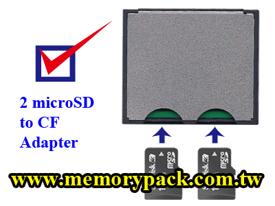 2 micro sd to cf adapter reader 2MSDCF-c01
