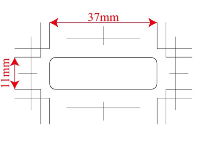 37mm x 11mm ddr dram memory module barcode label sticker memorypack MPK