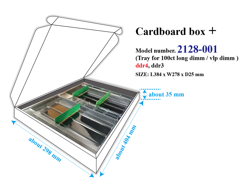 esd packaging memory ram module dimm plastic box clamshell tray 2128