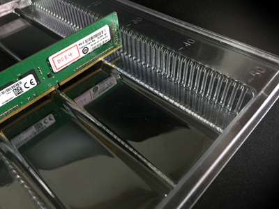 esd packaging memory ram module dimm plastic box clamshell tray 2128