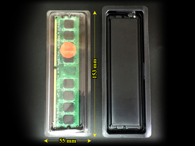 ddr memory ram module esd package blister clamshell tray 1744004i
