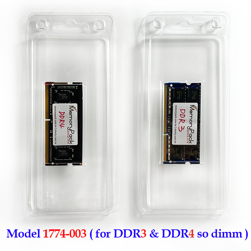 MPK1774-003 ddr4 so dimm memory ram esd packaging clamshell plastic box