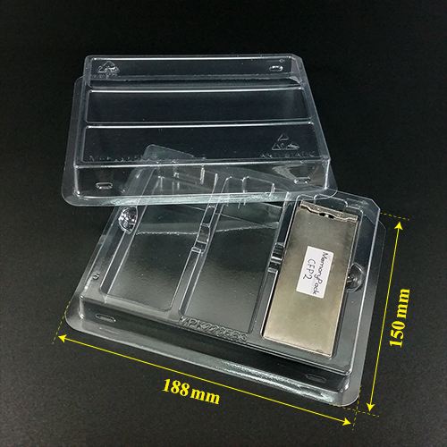 Transceiver packaging plastic box clamshell container SFP QSFP CFP2 ...