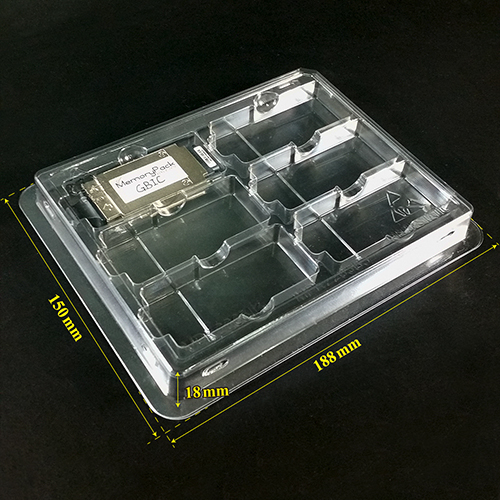 Transceiver packaging plastic box clamshell container SFP QSFP CFP2 ...